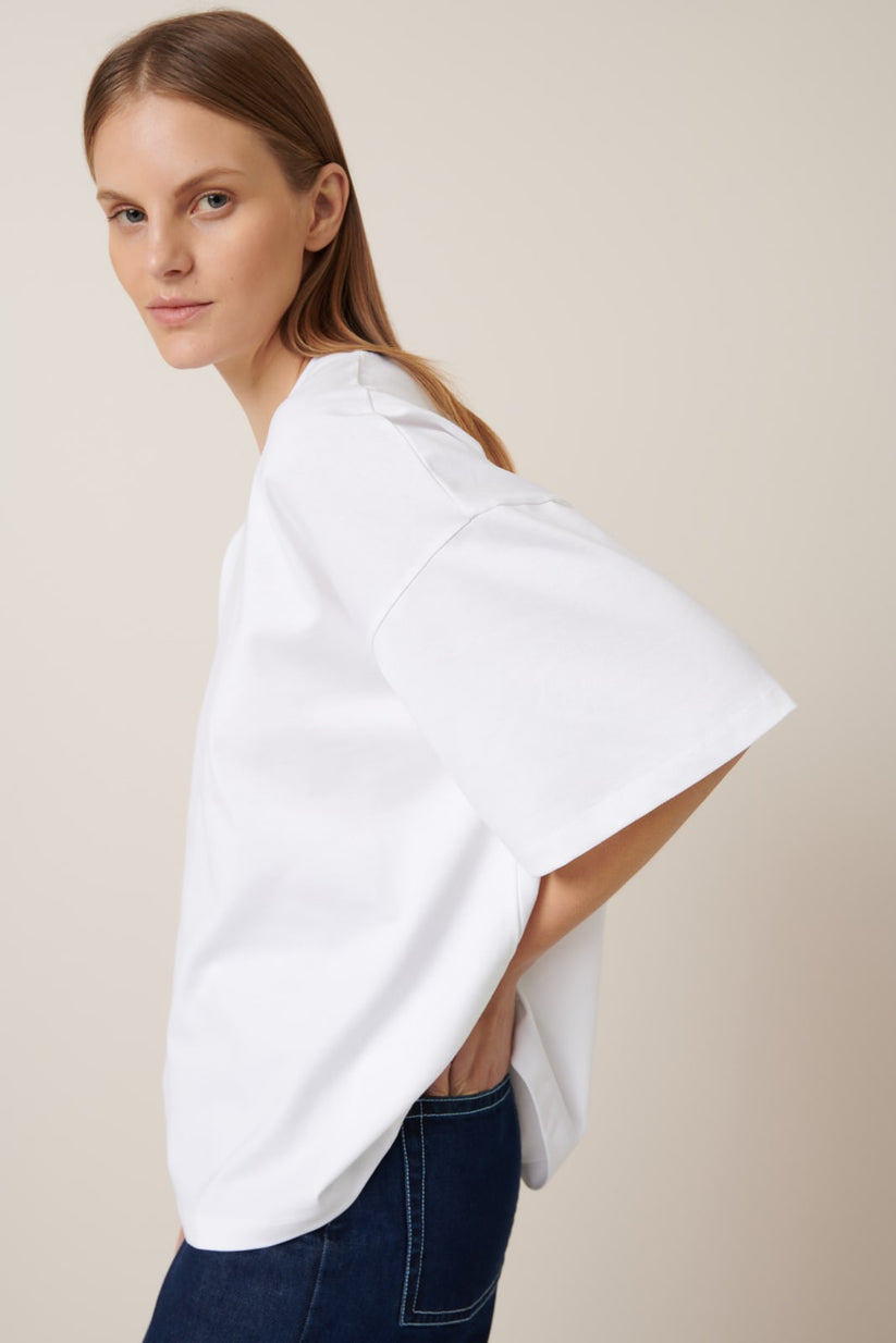 Shop Oversized Boxy Tee - White | Kowtow Clothing | Kowtow Australia